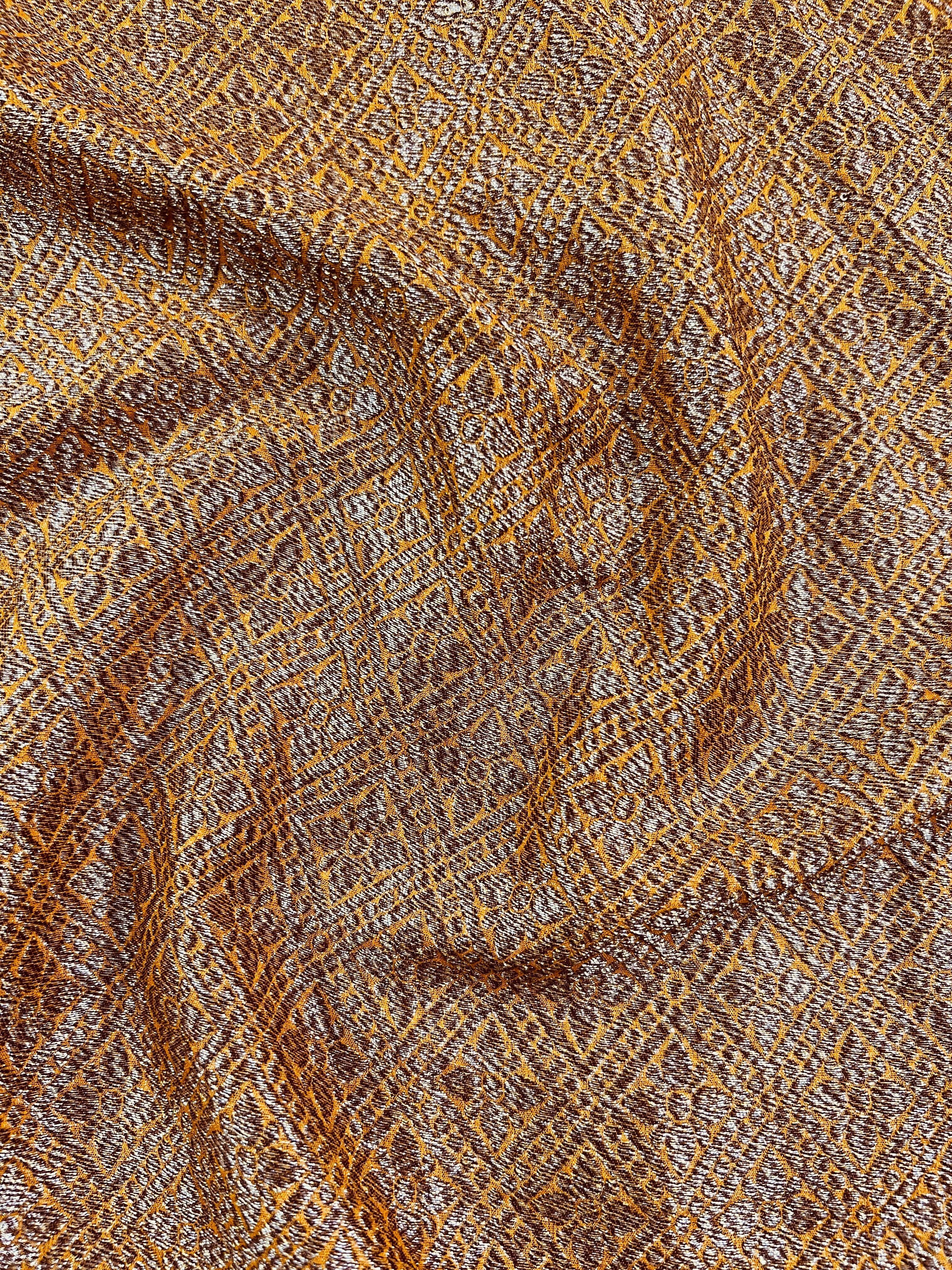 Mango Yellow Color Pure Khaddi Georgette Banarasi Silk Saree with ...